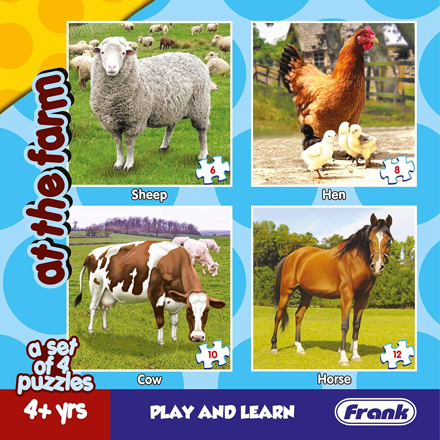 Buy Puzzles for Kids - at The Farm - Set of 4 Jigsaw for Age 4 Years ...