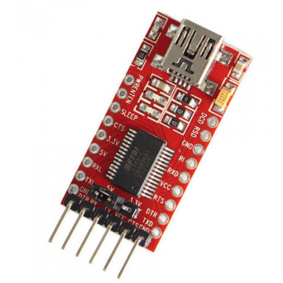 FTDI FT232RL Serial Converter FTDI FT232RL USB To TTL Adapters Module 5V 3.3V USB To Serial ...