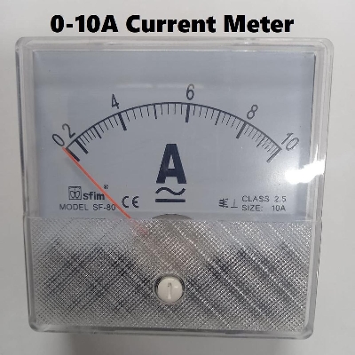 ANALOG 0-10A AMP Meter AC Analog Ampere Meter 0-10A Gauge Square Panel ...